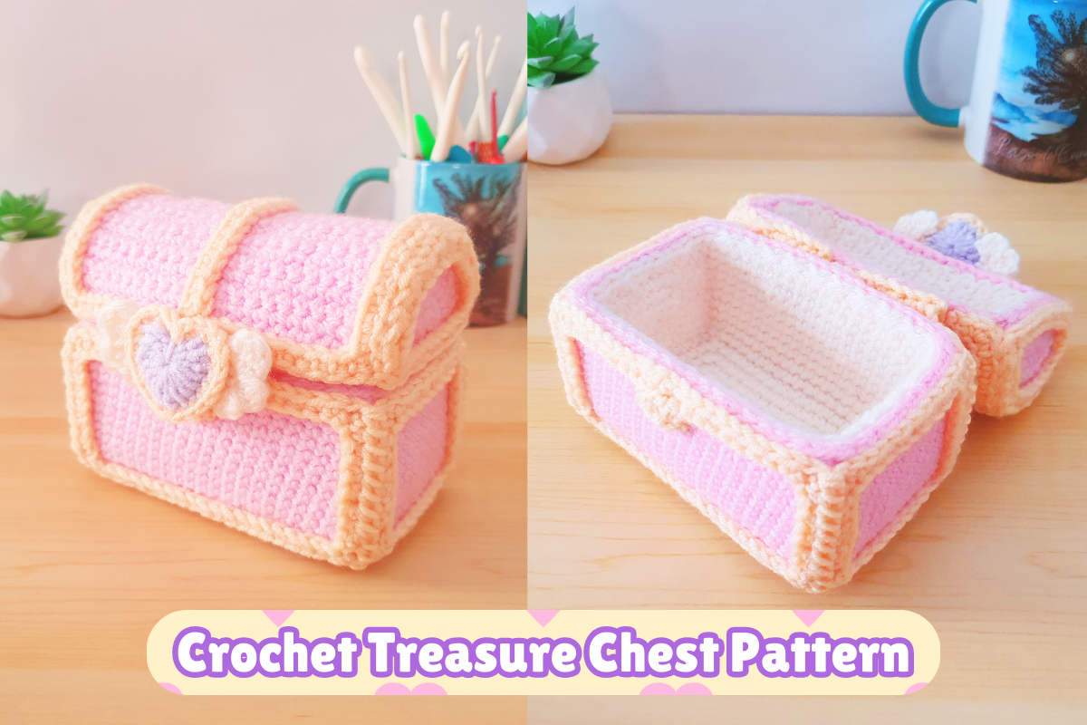 How To Make a Crochet Treasure Chest Jewelry Box DIY | Atelier Delilah